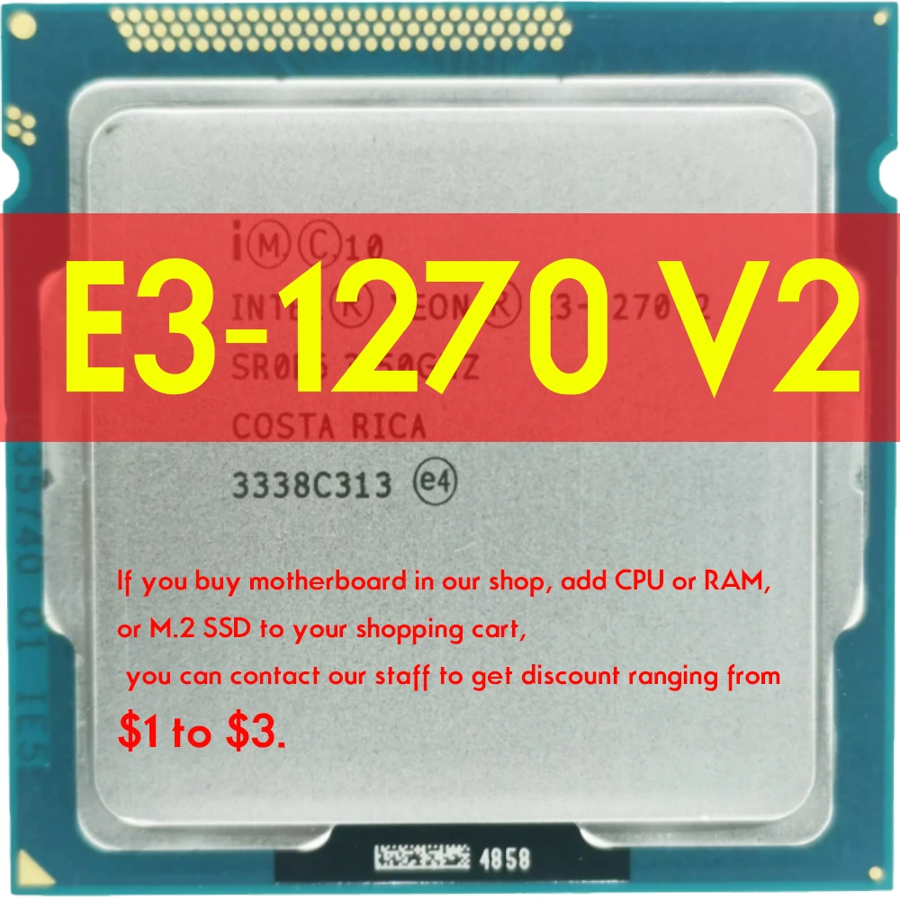 Xeon E3 1270 v2 e3 1270v2 e3 1270 v2 3.5 ghz quad core processador cpu ...