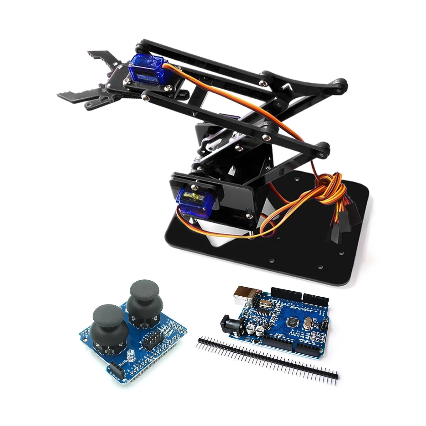 SG90 4 Dof Unassembly Acrylic Mechanical Robot Manipulator Claw For Arduino Robot Arm DIY Kit ...