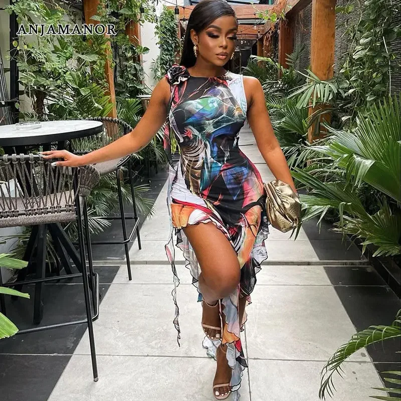 ANJAMANOR-Abstract-Print-Summer-Dresses-Women-2023-New-In-Romantic ...