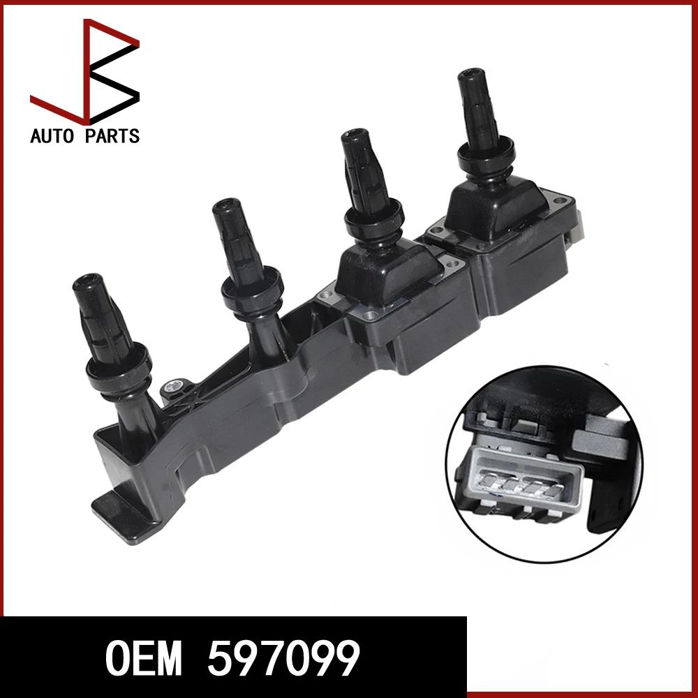 OEM-597099-597080-96363378-Ignition-Coil-For-Peugeot-1007-206-307-308 ...