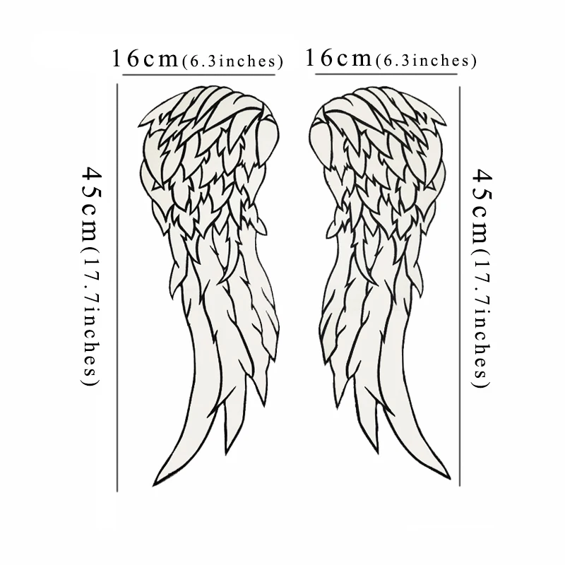 Biker Patches Jacket Wings | Stickers Super Wings | Patch Back Wings ...