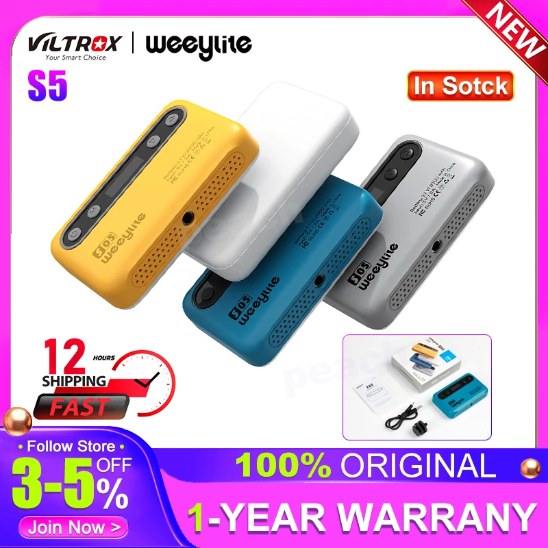VILTROX-Weeylite-S05-Full-Color-RGB-LED-Video-Light-Mini-Camera-Fill ...