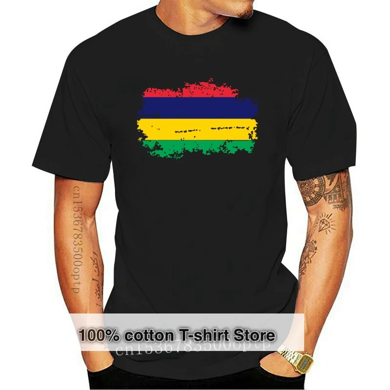 New-Mauritius-Flag-T-Shirt-Men-Casual-Short-Sleeve-T-Shirts-Cool ...