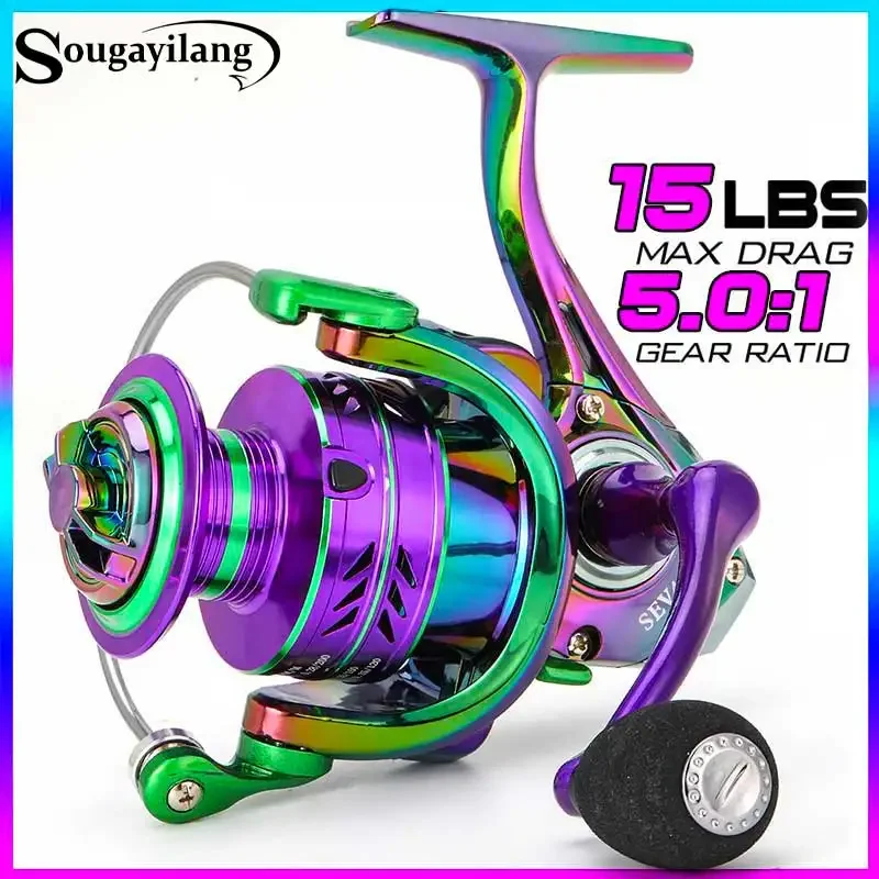 Sougayilang-Multicolor-Spinning-Fishing-Reels-1000-5000-Series-5-0-4-7 ...