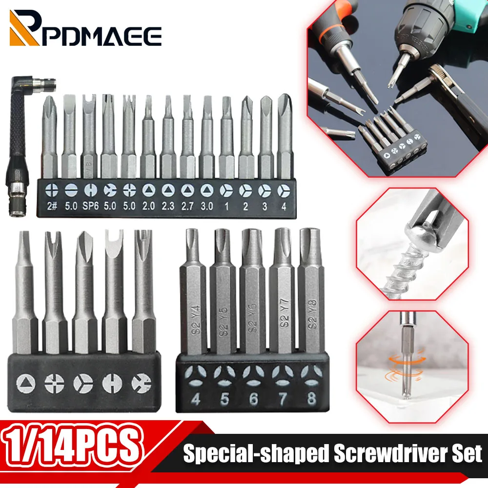 5-7-8-13-14Pcs-Special-shaped-Screwdriver-Set-50mm-U-shaped-Y-Type ...