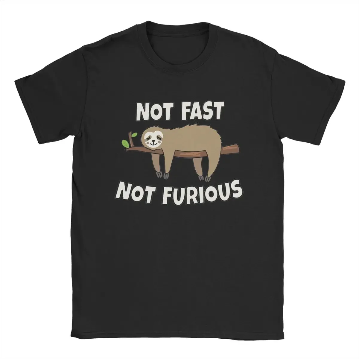Men-s-T-Shirt-Sloth-Not-Fast-Not-Furious-Casual-Cotton-Tees-Short ...