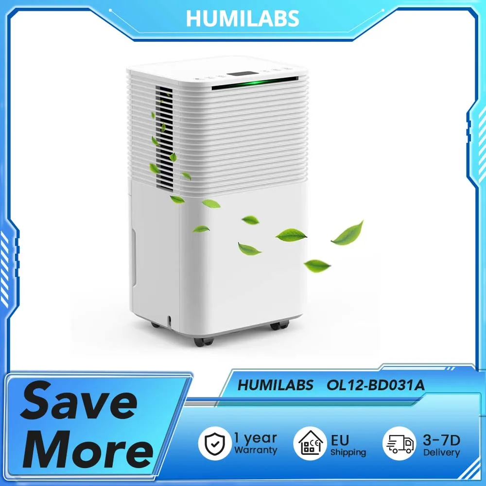 HUMILABS OL12-BD031A Dehumidifier with air filters, drain hose, 220 ...