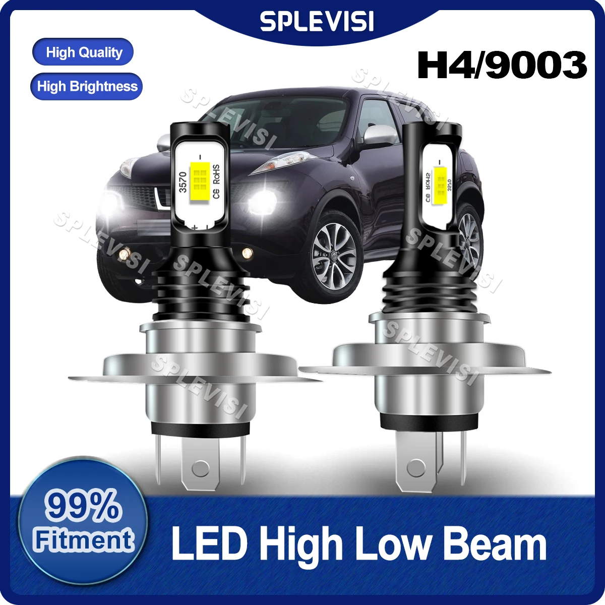 All-In-One Car LED Headlight H4/9003 High Low Beam Bulbs 9V-36V CSP ...