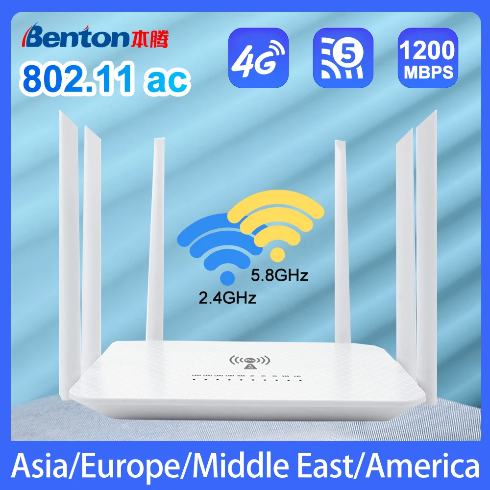 Benton-VPN-4G-LTE-Router-Dual-Band-WiFi-2-4GHz-5-8GHz-1200Mbps-4G-SIM ...