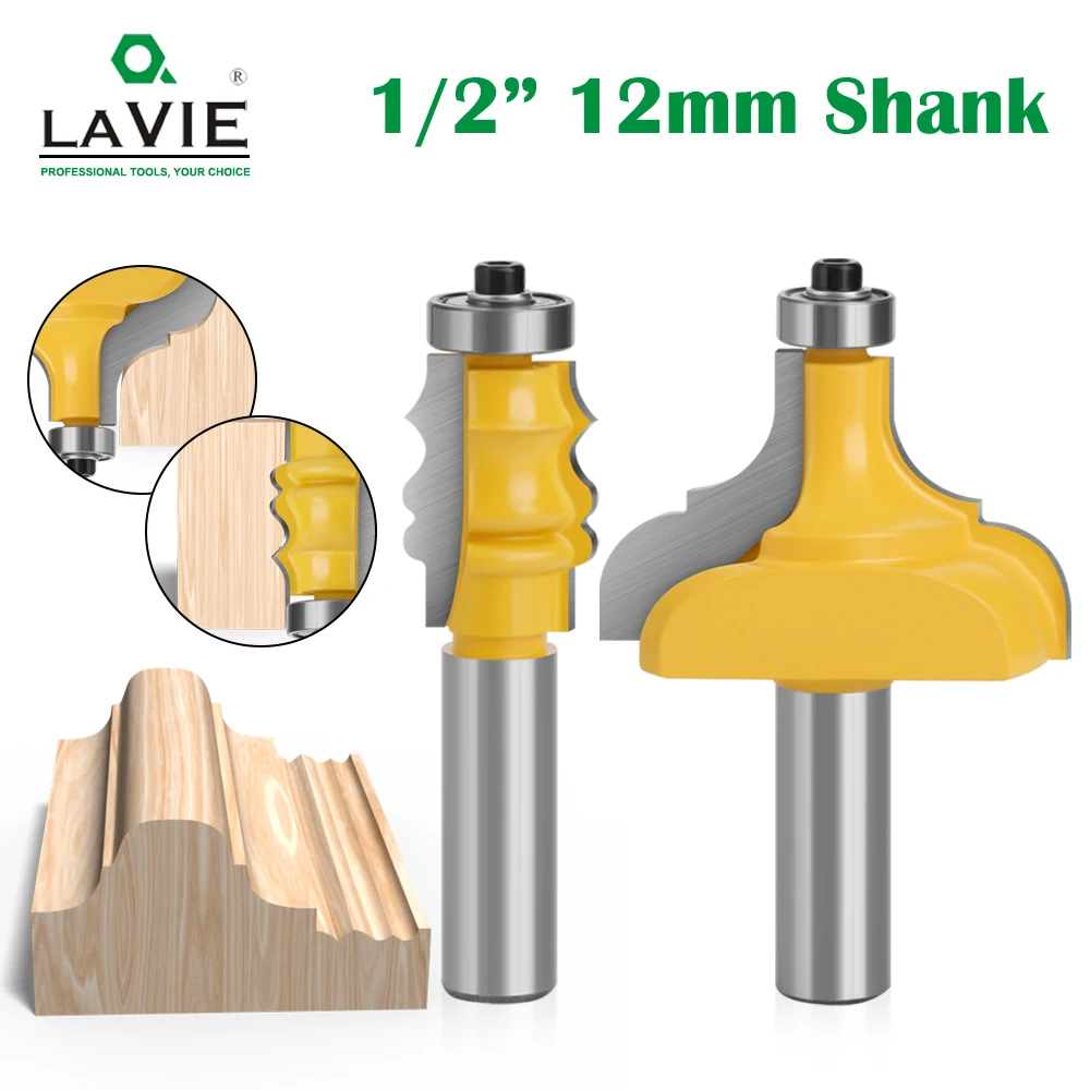 LAVIE-2pcs-12mm-1-2-Shank-Picture-Frame-Router-Bits-Tenon-Cutter-C3 ...