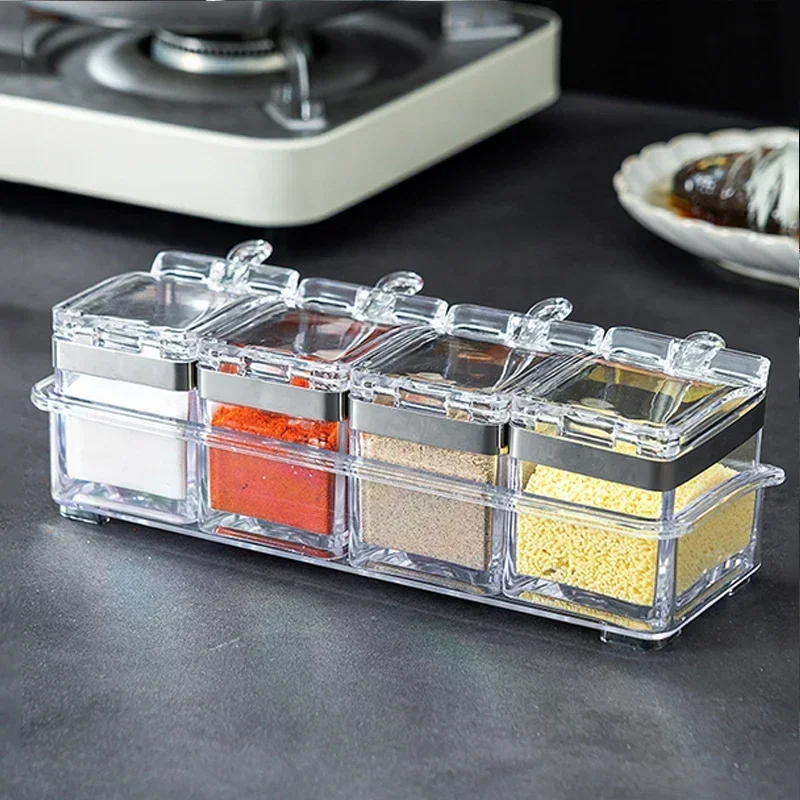 Clear-Seasoning-Box-Set-of-4-Crystal-Seasoning-Storage-Container-with ...