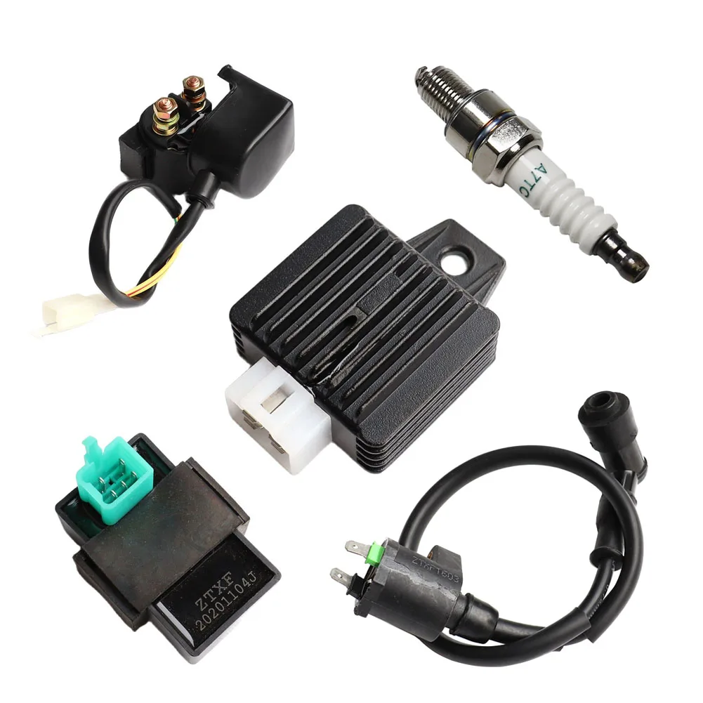 Ignition Coil 5-pin Cdi Box Solenoid 4-pin Relay Voltage Regulator ...