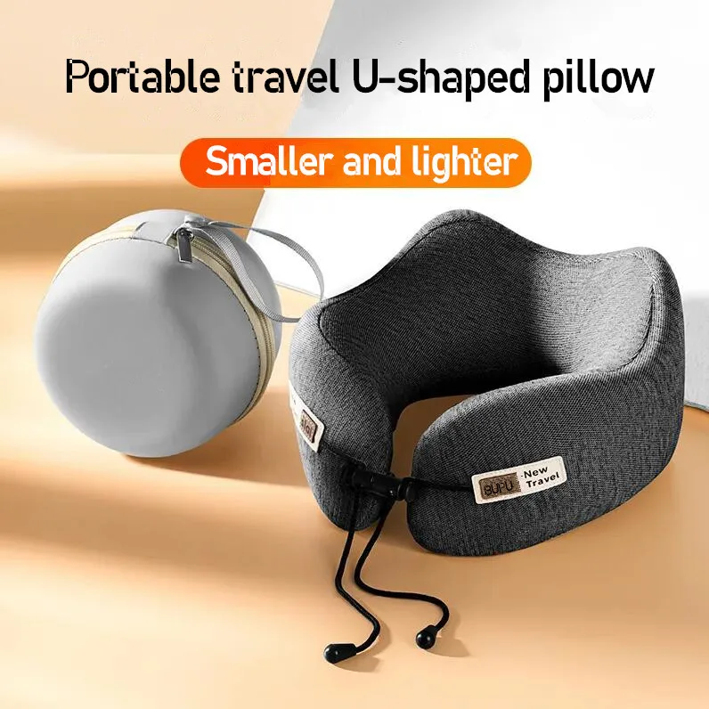 U Shaped Memory Foam Neck Pillows Soft Slow Rebound Space Travel Pillow ...