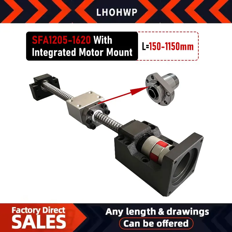 HM10/12-57/60-C7 Cast Iron+Ball Screw SFA12/16 Series L=150mm-1150mm ...
