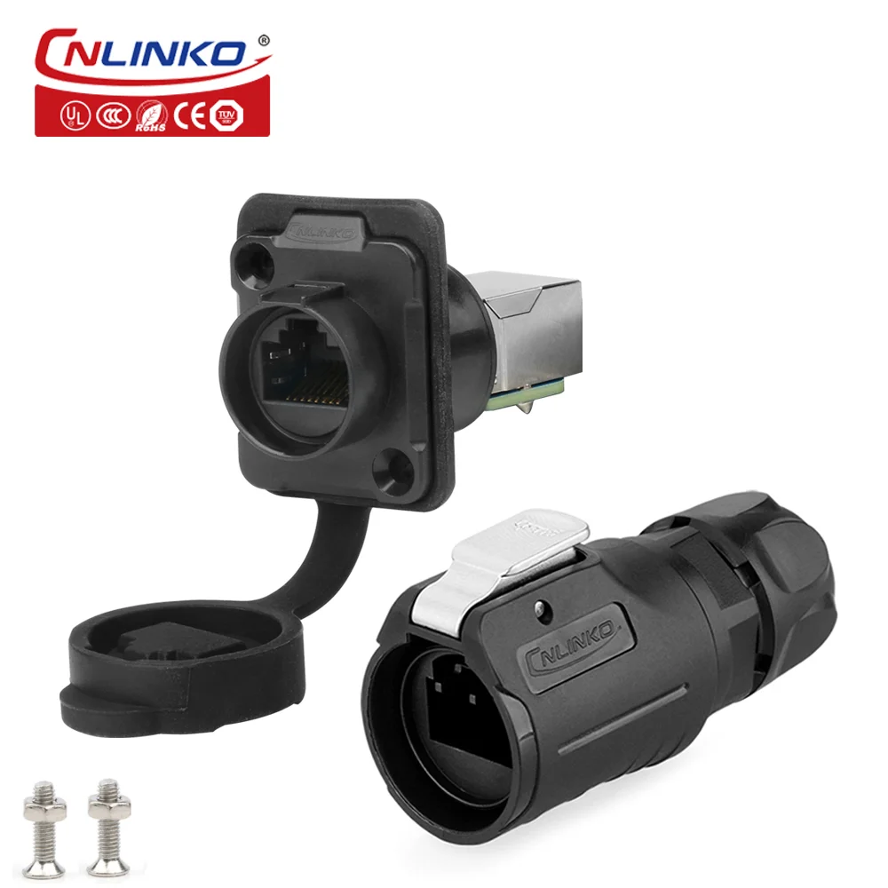 CNLINKO-PBT-Plastic-RJ45-Connector-Male-to-Female-Industrial-Waterproof ...
