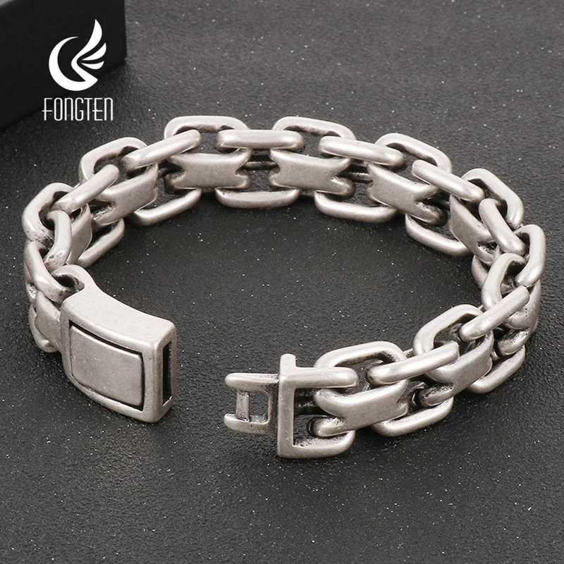 Fongten-Ancient-Silver-Color-Chain-Men-Bracelets-Stainless-Steel ...
