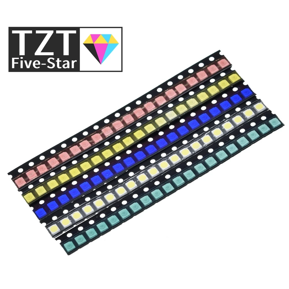 100pcs-lot-5-Colors-SMD-1210-Led-DIY-kit-Ultra-Bright-Red-Green-Blue ...