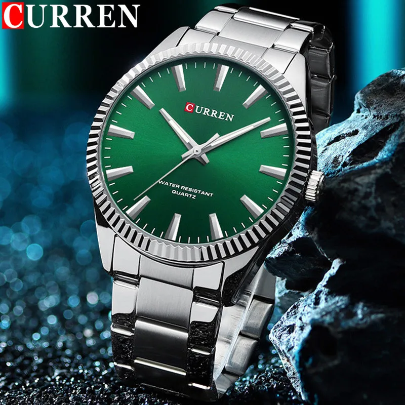 CURREN Sport Men Watch Top Brand Luxury Green Military Waterproof Male ...