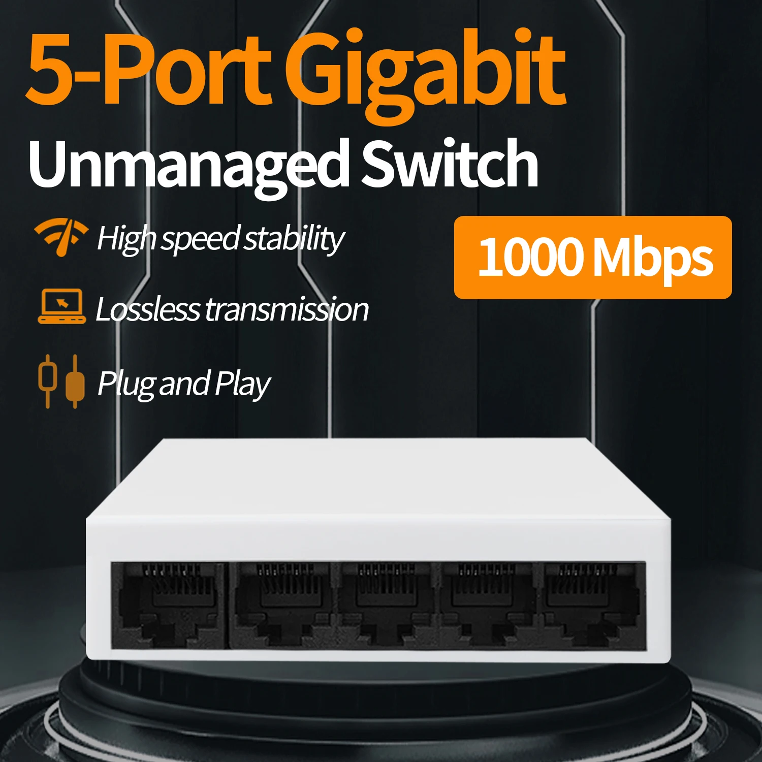 Network-Switch-5-Port-1000Mbps-Gigabit-Unmanaged-Ethernet-LAN-Desktop ...