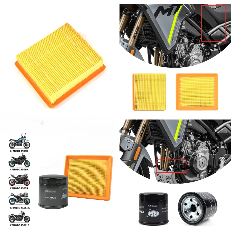For CFMOTO Air Filter Oil Filter 450MT 450 SR SRS NK450CLC MT CF450 ...