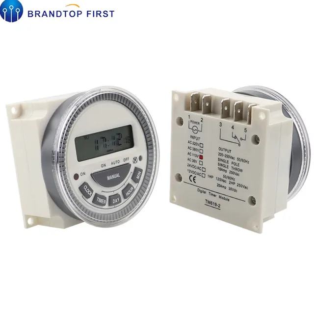 Digitális Időzítő Kapcsoló Tm619 12V 24V 110V 220V 16A Heti ...