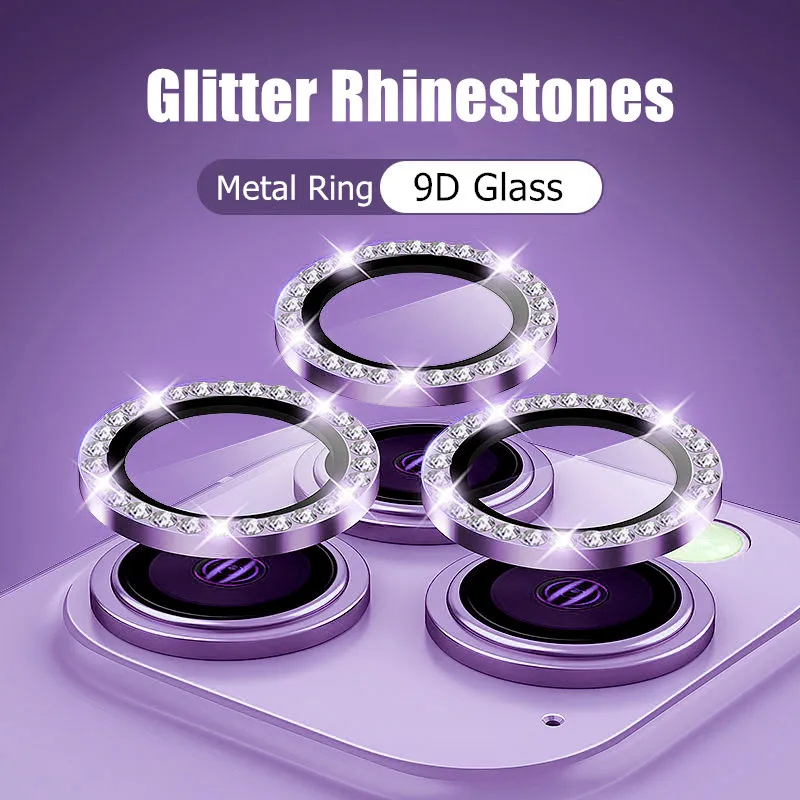 Glitter-Diamond-Rhinestones-Metal-Ring-Camera-Tempered-Glass-For-iPhone ...