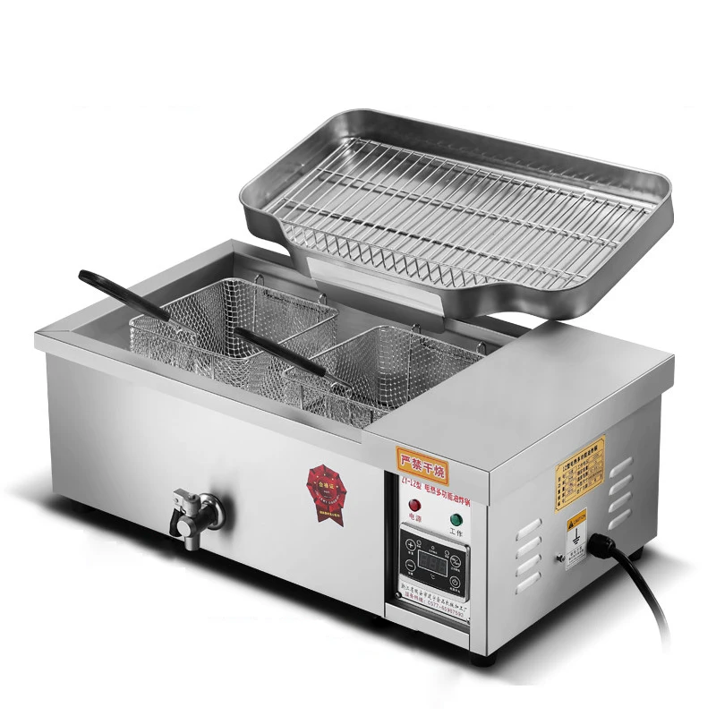 220V Commercial Electric Fryer 12L Frying Machine French Fries Maker ...