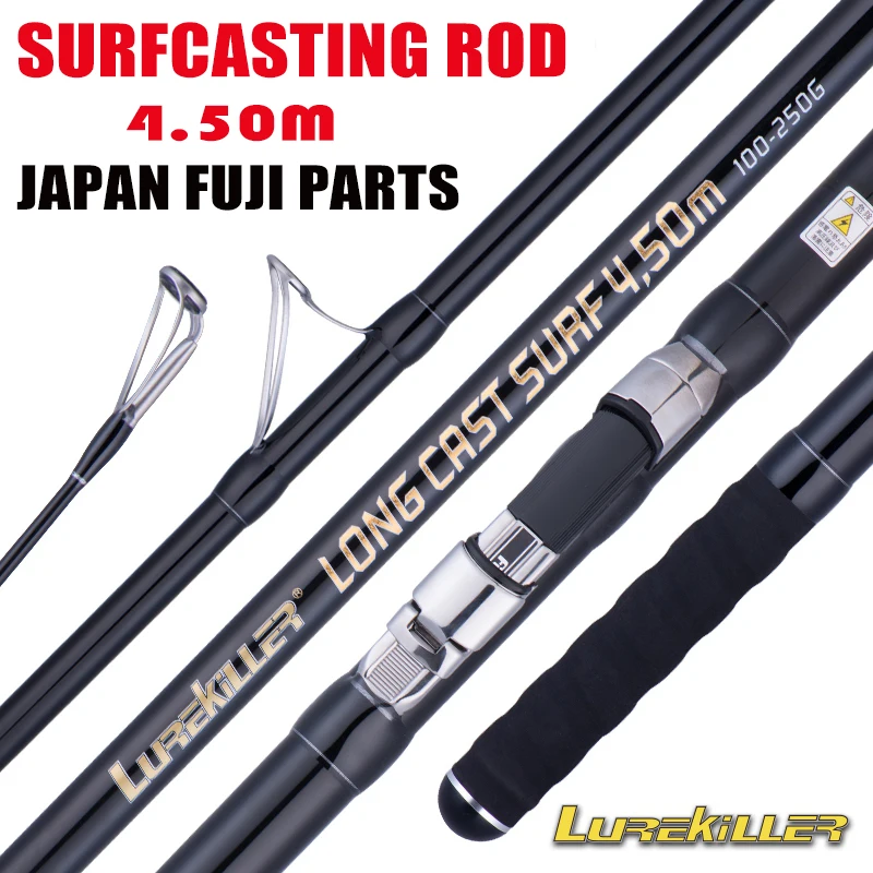 Lurekiller-4-50M-High-Carbon-Surf-Casting-Rod-3-sections-100-250G ...