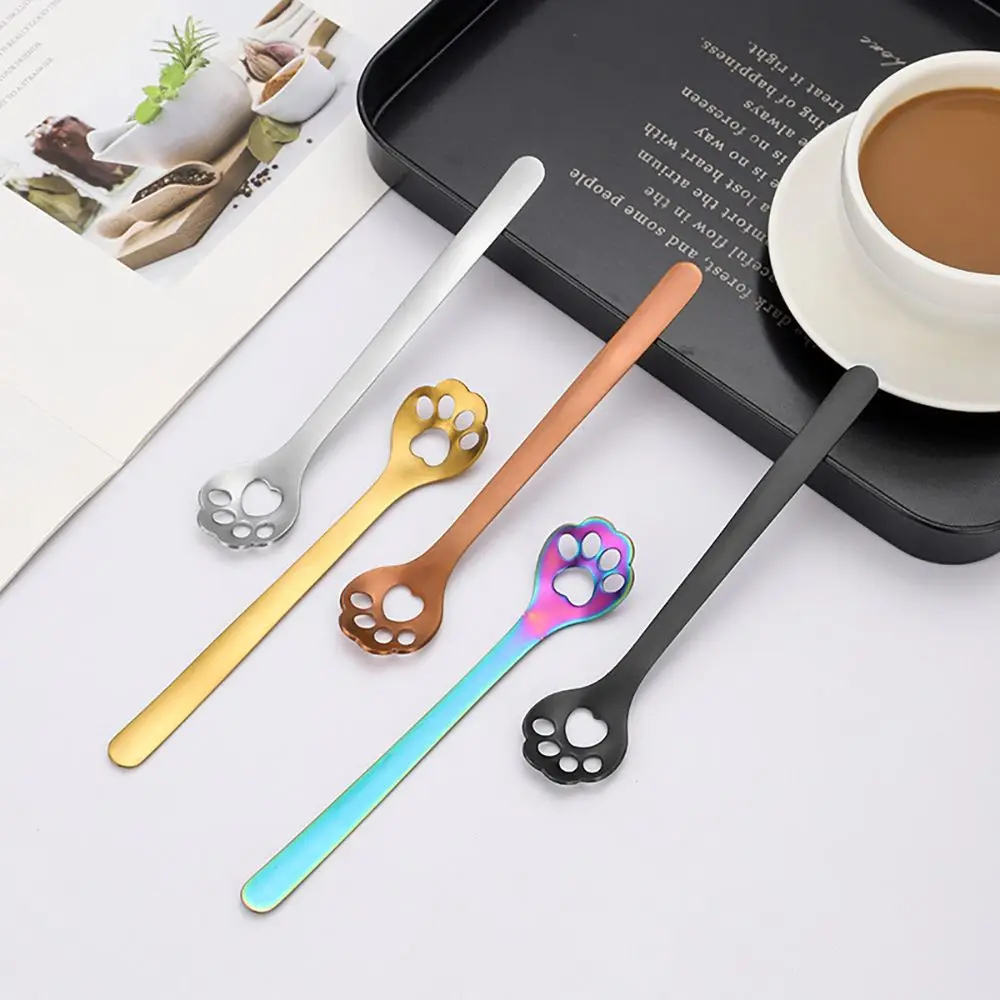 Creative-Stainless-Steel-Dessert-Tea-Accessories-Cartoon-Cat-Claw-Dog ...