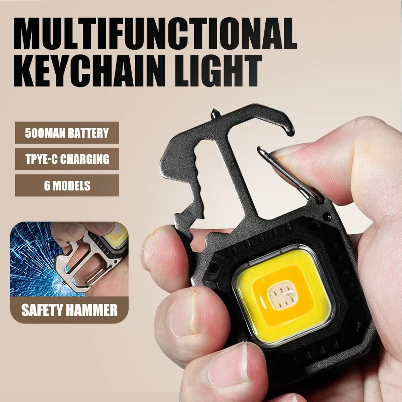 COB-Keychain-Work-Light-with-Battery-Display-8Mode-Rechargeable-High ...