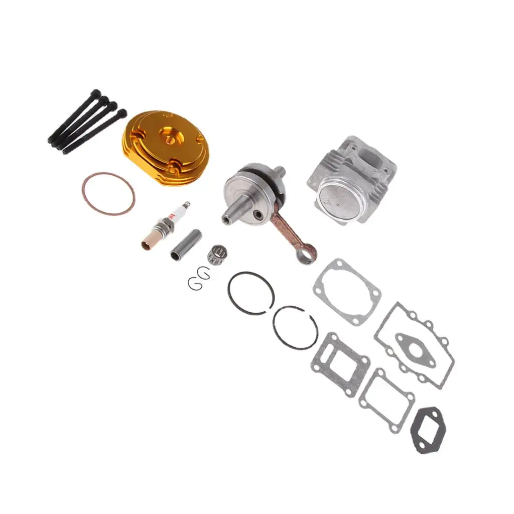 44mm Big Bore Top End Cylinder Rebuild Kit Piston for 49cc 2-Stroke ...