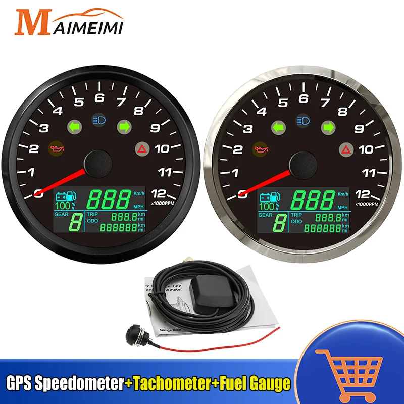 MH-85mm-Multi-functional-Gauge-12000RPM-Tachometer-GPS-Speedometer-Fuel ...