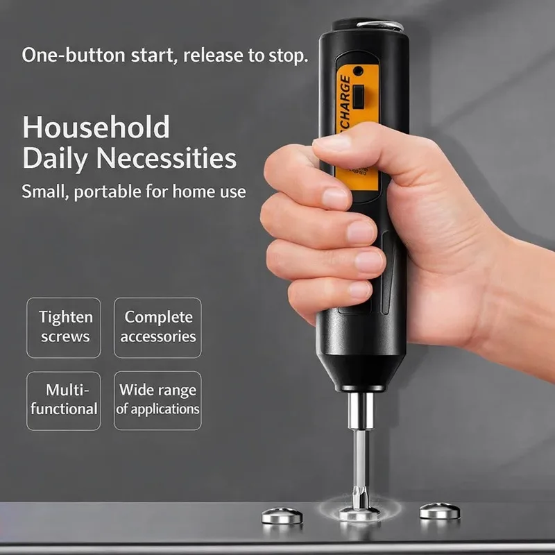 Home electric screwdriver set lithium rechargeable mini driver ...