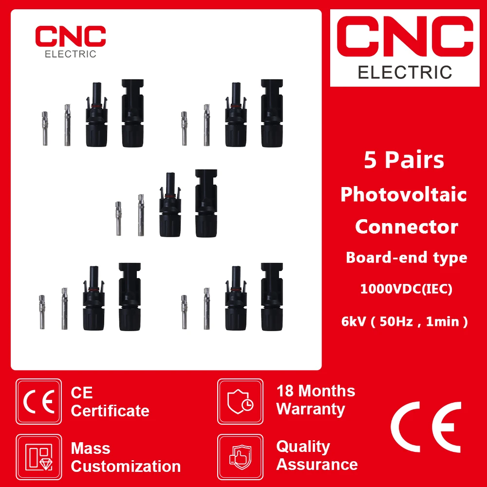 CNC-5-Pairs-Solar-Connectors-Wholesale-Spanner-Waterproof-Solar-Panel ...