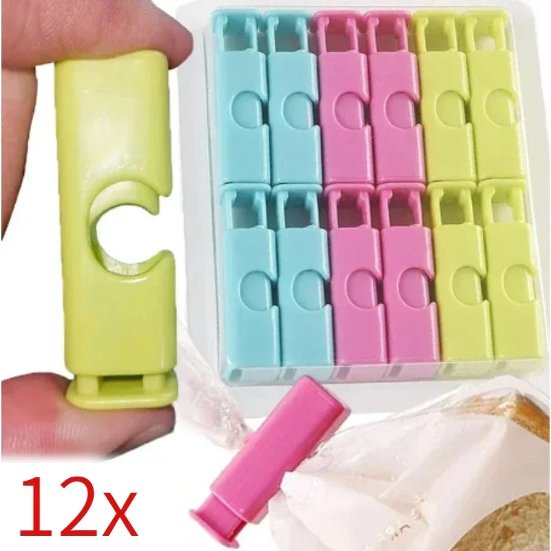 12-1Pcs-Food-Sealing-Clips-Plastic-Pocket-Sealing-Clamp-Snack-Bread-Bag ...