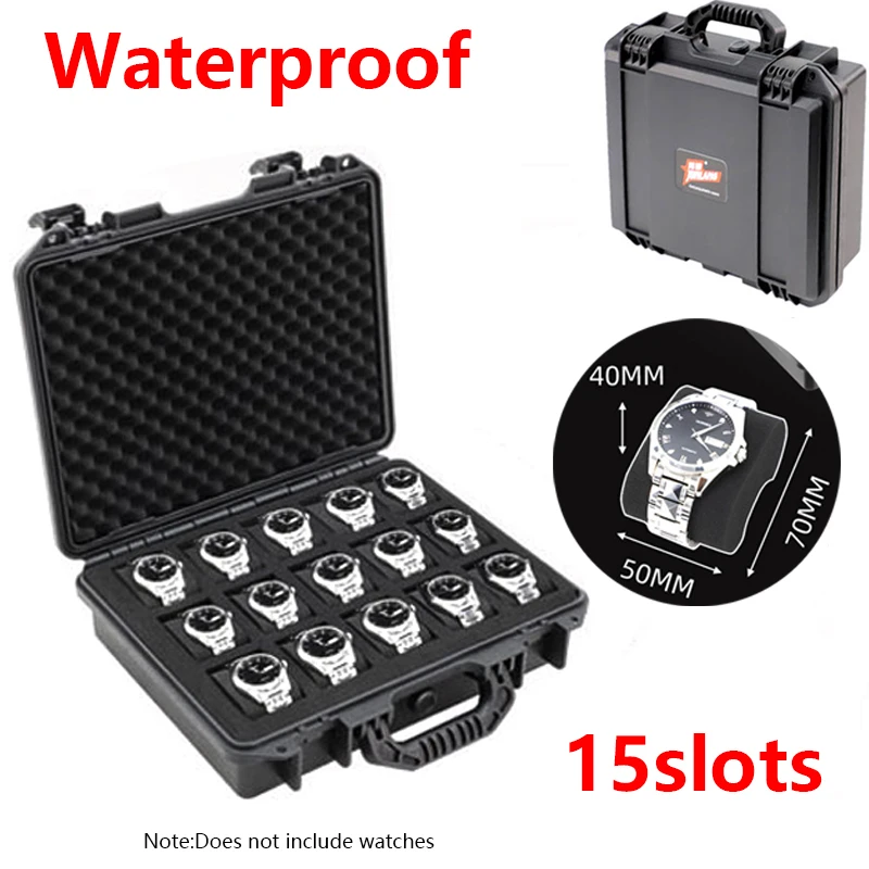 3/4/6/8/15/24/32 Slot Abs Plastic Watch Case Portable Waterproof Watch ...