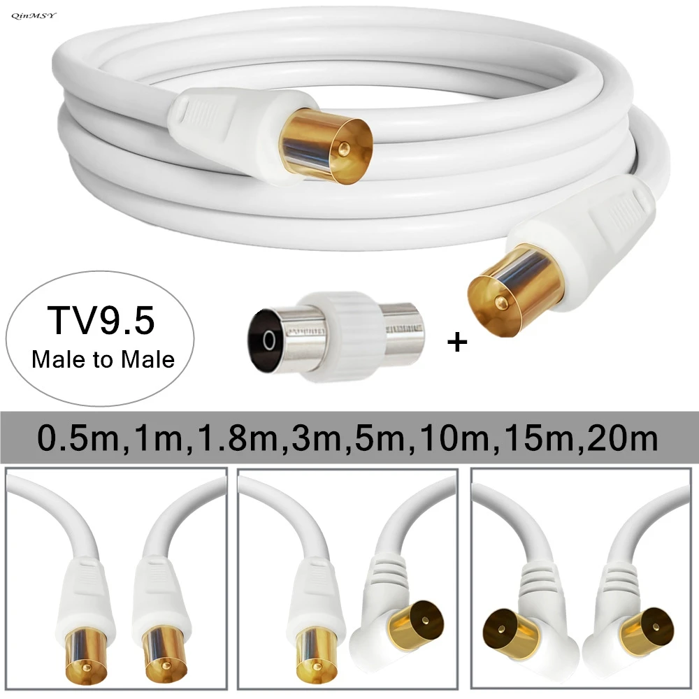 RG59U cable 9.5mm TV Adapter Cord Coaxial TV Cable for Satellite TV ...