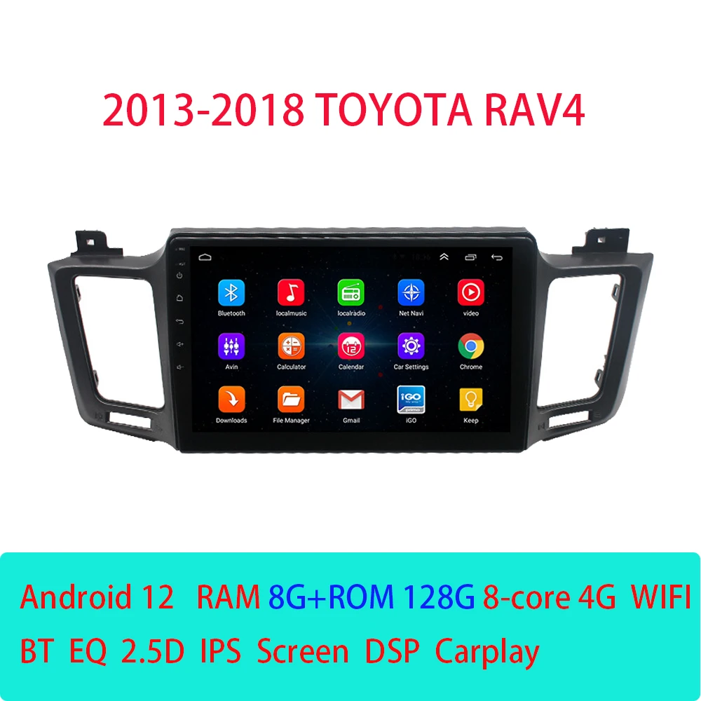 Android-8-128G-Car-Radio-For-Toyota-RAV4-2013-2018-4G-WiFi-Stereo ...