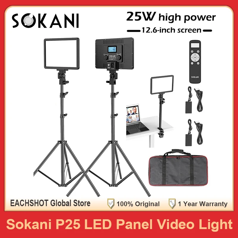 Sokani-P25-Dimmable-LED-Video-Light-Panel-Fill-Lamp-Photography ...
