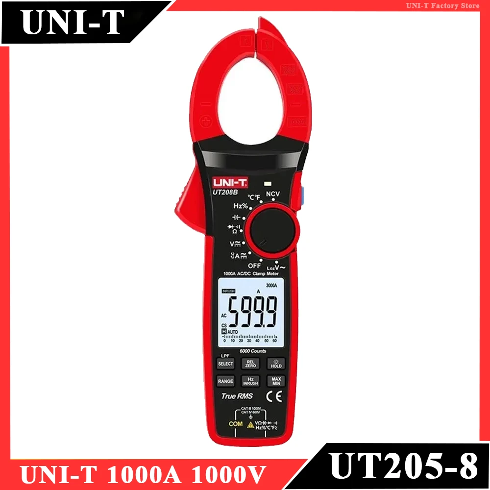 UNI-T-UT205E-UT206B-UT207B-UT208B-Digital-Clamp-Meter-1000A-1000V ...