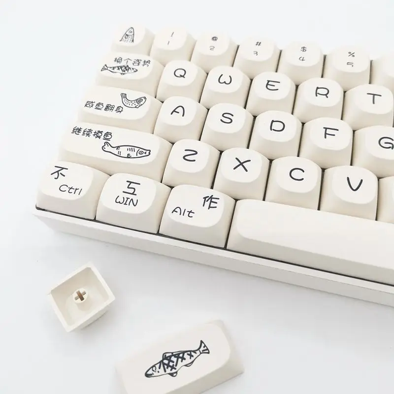 145key-Touch-Fish-Keycap-Funny-Game-Mechanical-Keyboard-Key-Cap-PBT ...