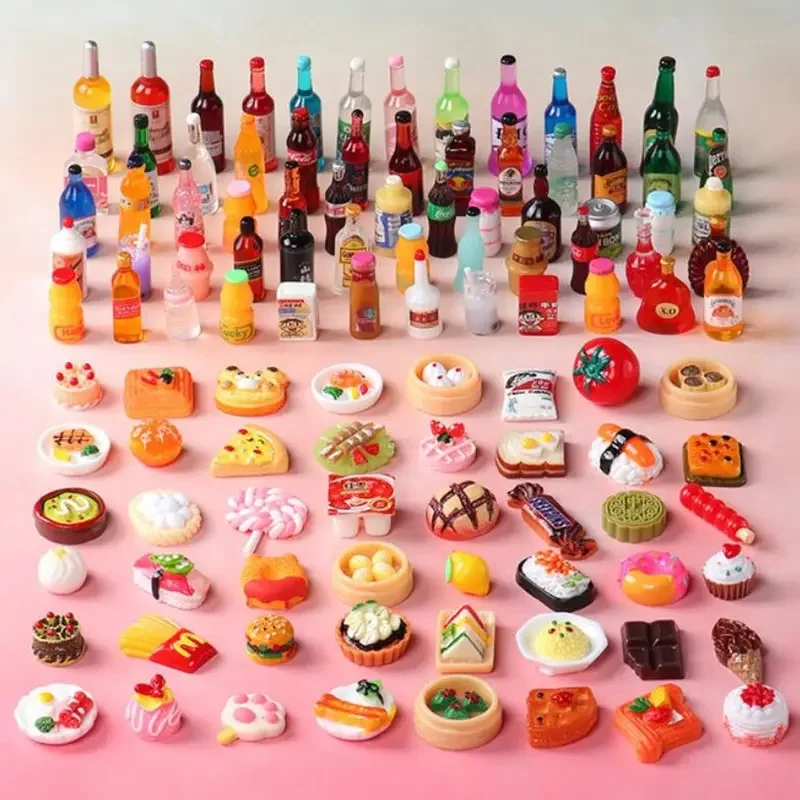 1-12Doll-House-Food-Accessories-Mini-Food-Drinks-Cake-Bread-For-Barbies ...