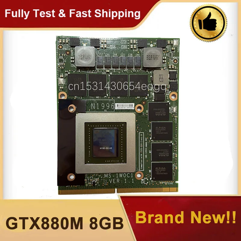 N15E GX A2 GTX880M GTX 880M DDR5 비디오 VGA 카드, MS 1W0C1 VER: 1.1, MSI ...