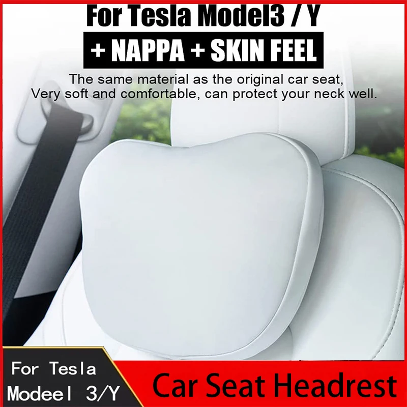 Car-Seat-Headrest-pillow-For-Tesla-Model-3-2019-21-2022-Model-Y-Fumbar ...