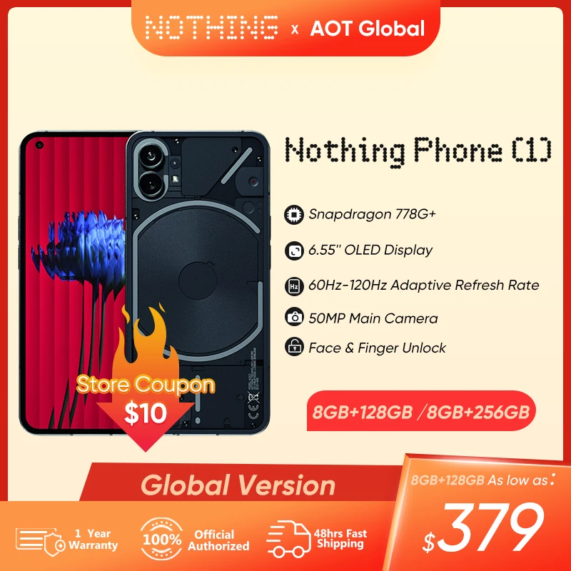 [In Stock] Nothing Phone (1) Global Version 5G Smartphone 6.55” OLED ...
