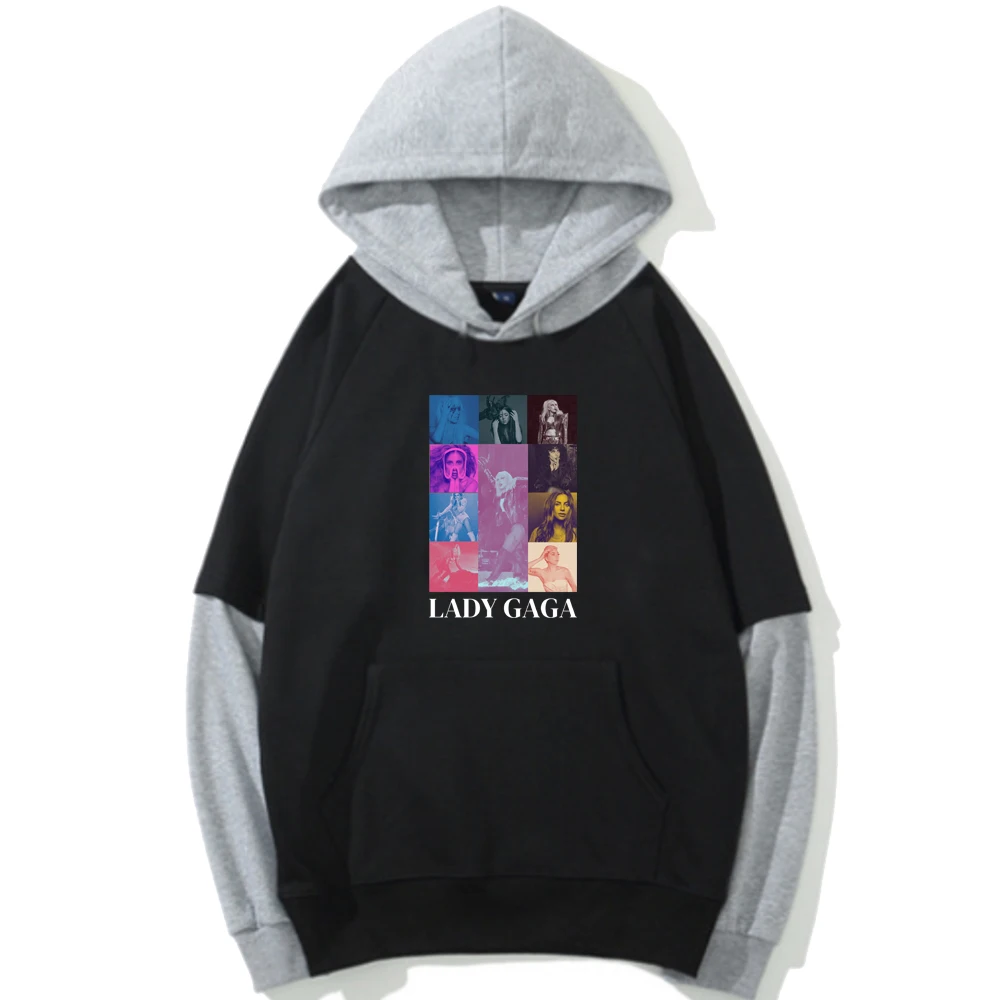 Lady-Gaga-Capuz-unissexo-de-manga-comprida-colorida-moletom-casual ...