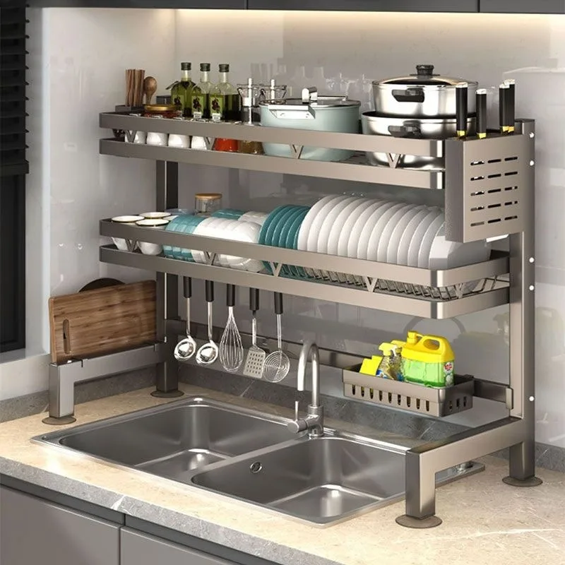 Drain-Bowl-Rack-Table-Top-and-Tray-Storage-Sink-Drainage-Dish-Kitchen ...