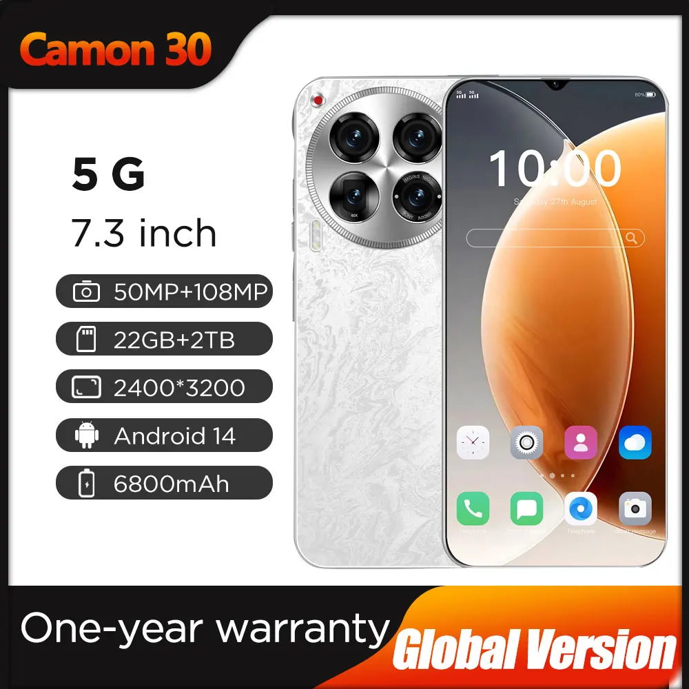 Original-Camon-30-Premier-smartphone-5g-7-3inch-HD-22GB-2TB-Cell-Phone ...