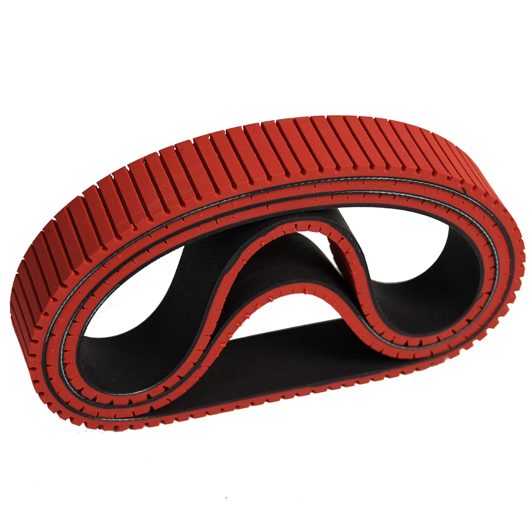 High-Friction-Factor-Red-Rubber-Conveyer-Belt-With-Transverse-Groove ...
