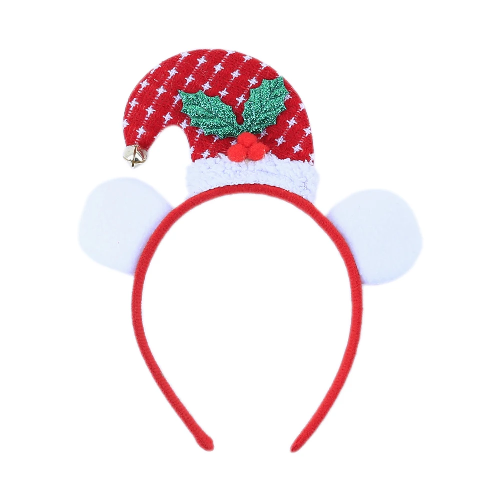 Cute Christmas Hat With Cherry Headband Xmas Head Topper Funny Santa ...